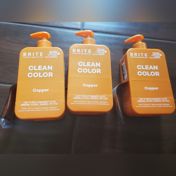 brite | Hair | 3 Brand New Brite Clean Color Copper Hair Color Ammonia ...